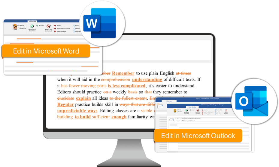 Edit for brevity and simplicity in Word and Outlook