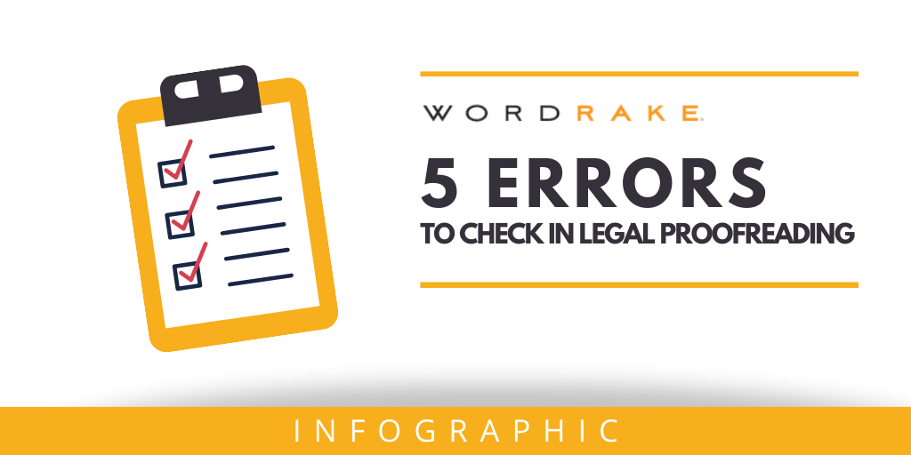 5 Errors to Check in Legal Proofreading │ Infographic by WordRake