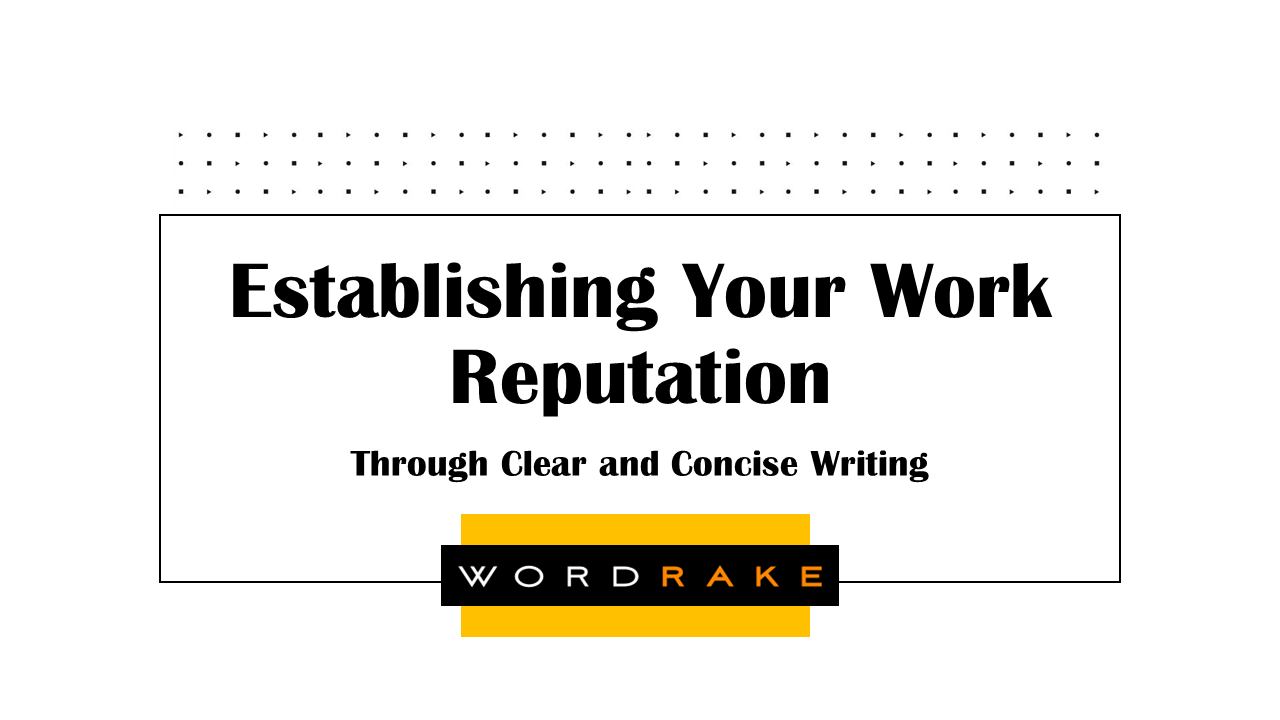 Establishing Your Reputation at Work