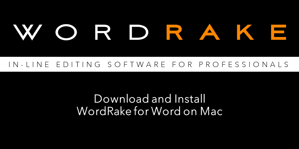 Download WordRake for Word on Mac │ Thanks for Your Purchase